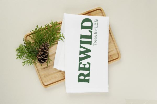 Rewild T-Towel - Trees for Life